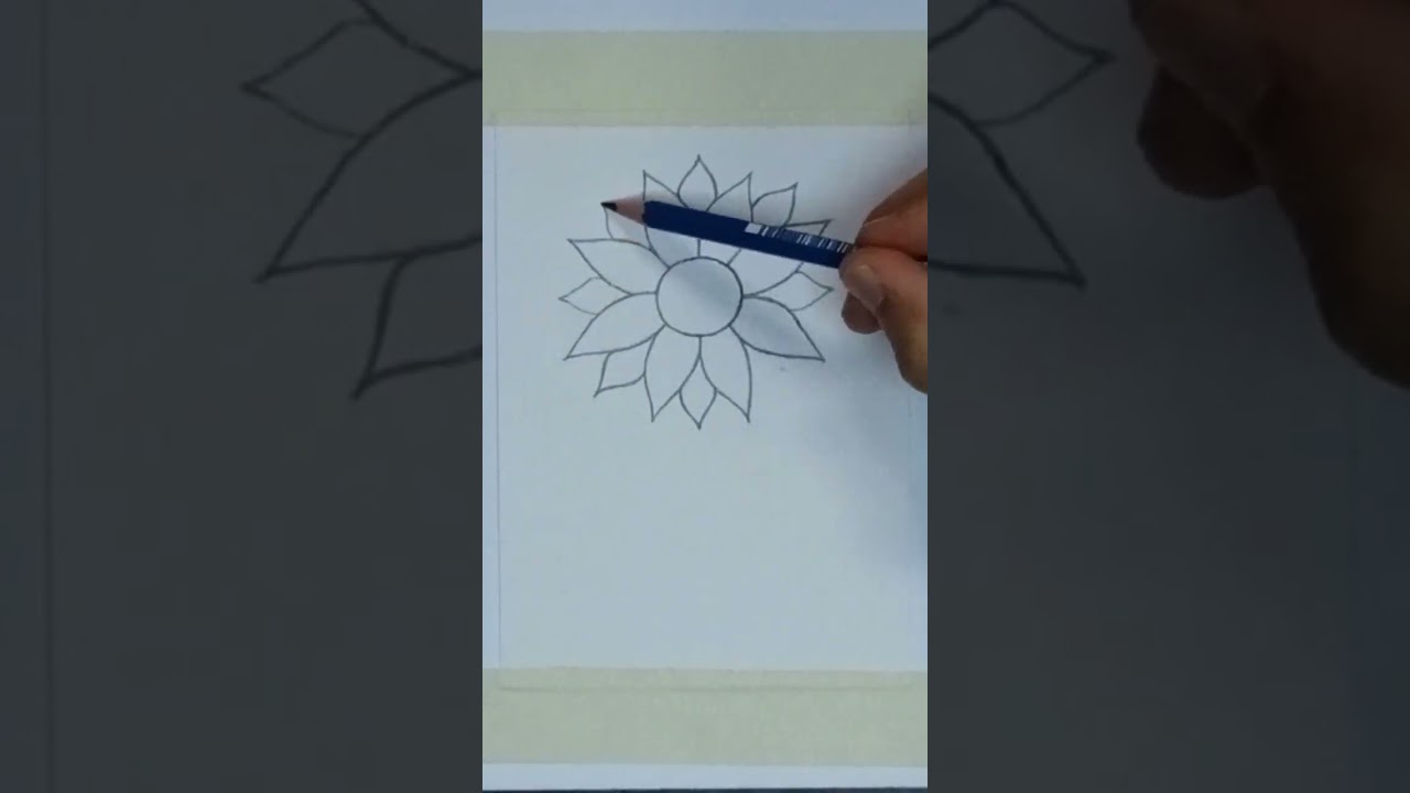Menggambar Bunga Matahari