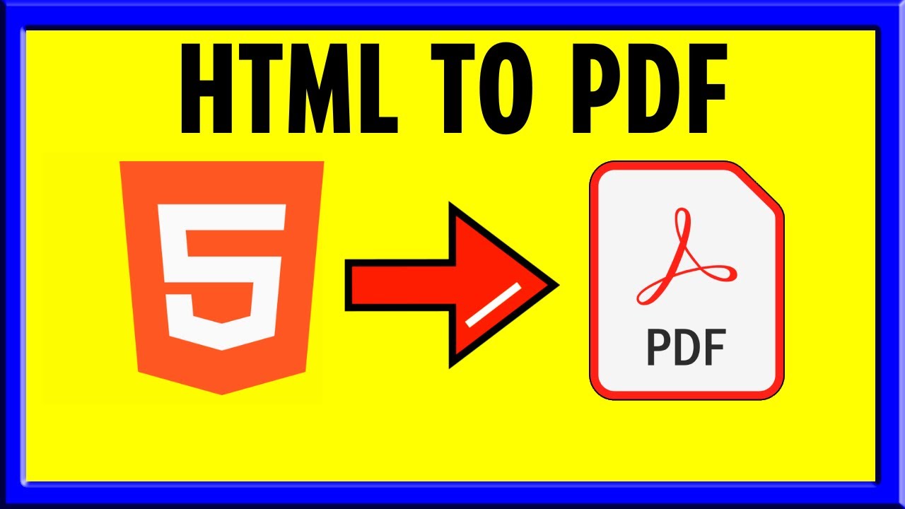 How to Convert HTML file to PDF (2024)