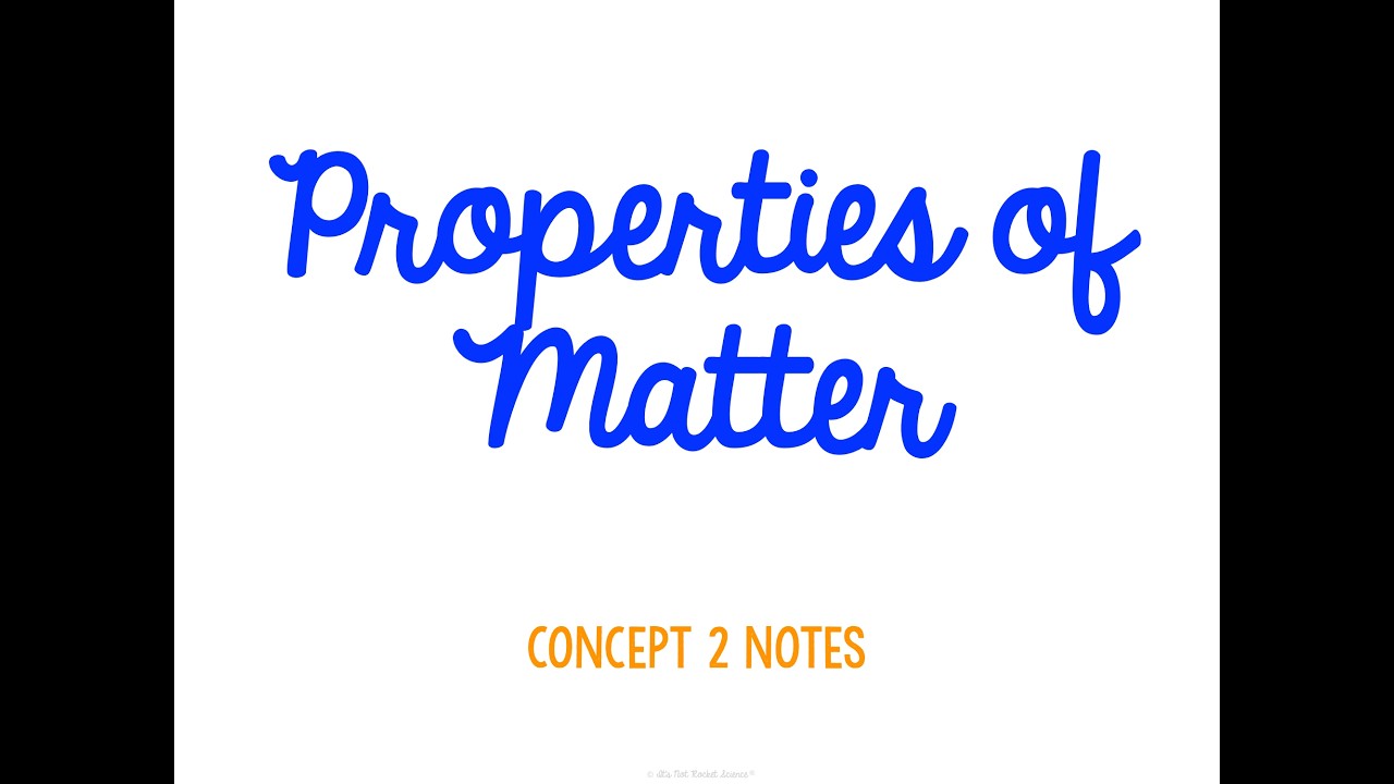 Unit 6 Matter Concept 2 Notes *UPDATED*