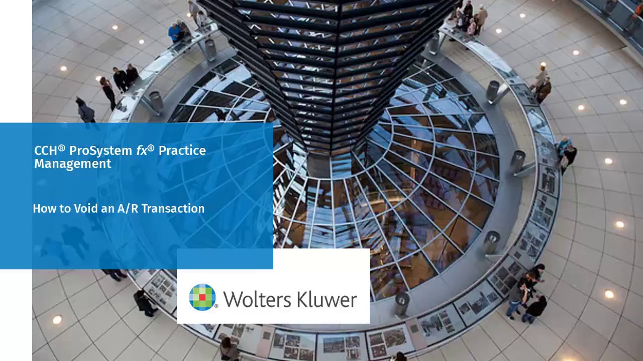 CCH® ProSystem fx® Practice Management: Voiding an AR Transaction