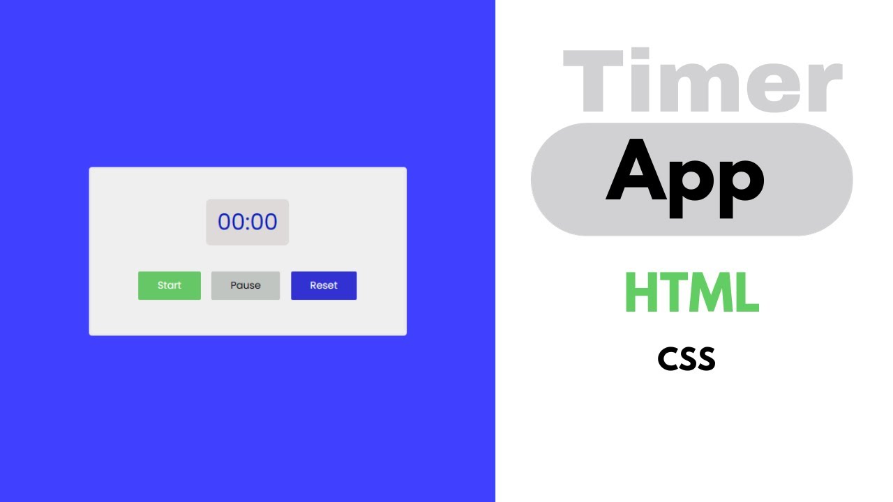 Html/Css Tutorial: Build A Fun Timer App