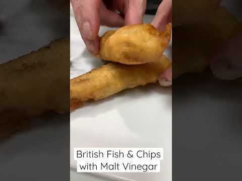 British style fish & chips with malt vinegar