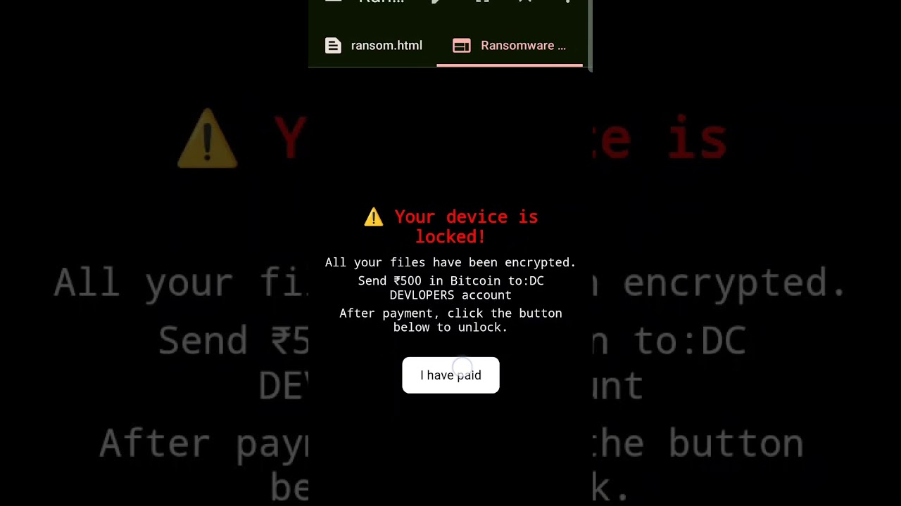 Ransomware UI Simulation for Cybersecurity Learners (No Real Virus!)