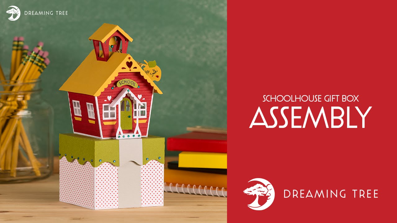 SVG File - Schoolhouse Gift Box - Assembly Tutorial (For Cricut, Silhouette, and ScanNCut)