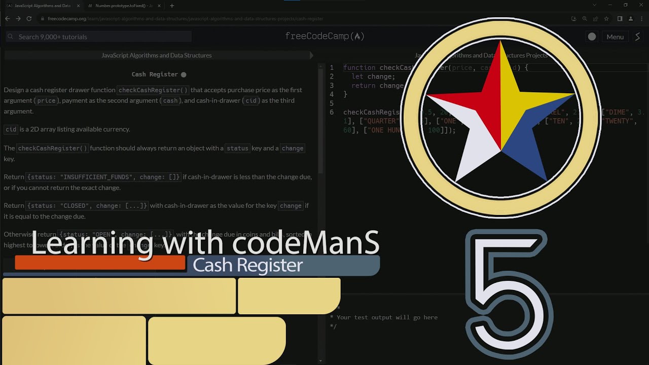 Cash Register | JavaScript Algorithms and Data Structures Projects | freeCodeCamp