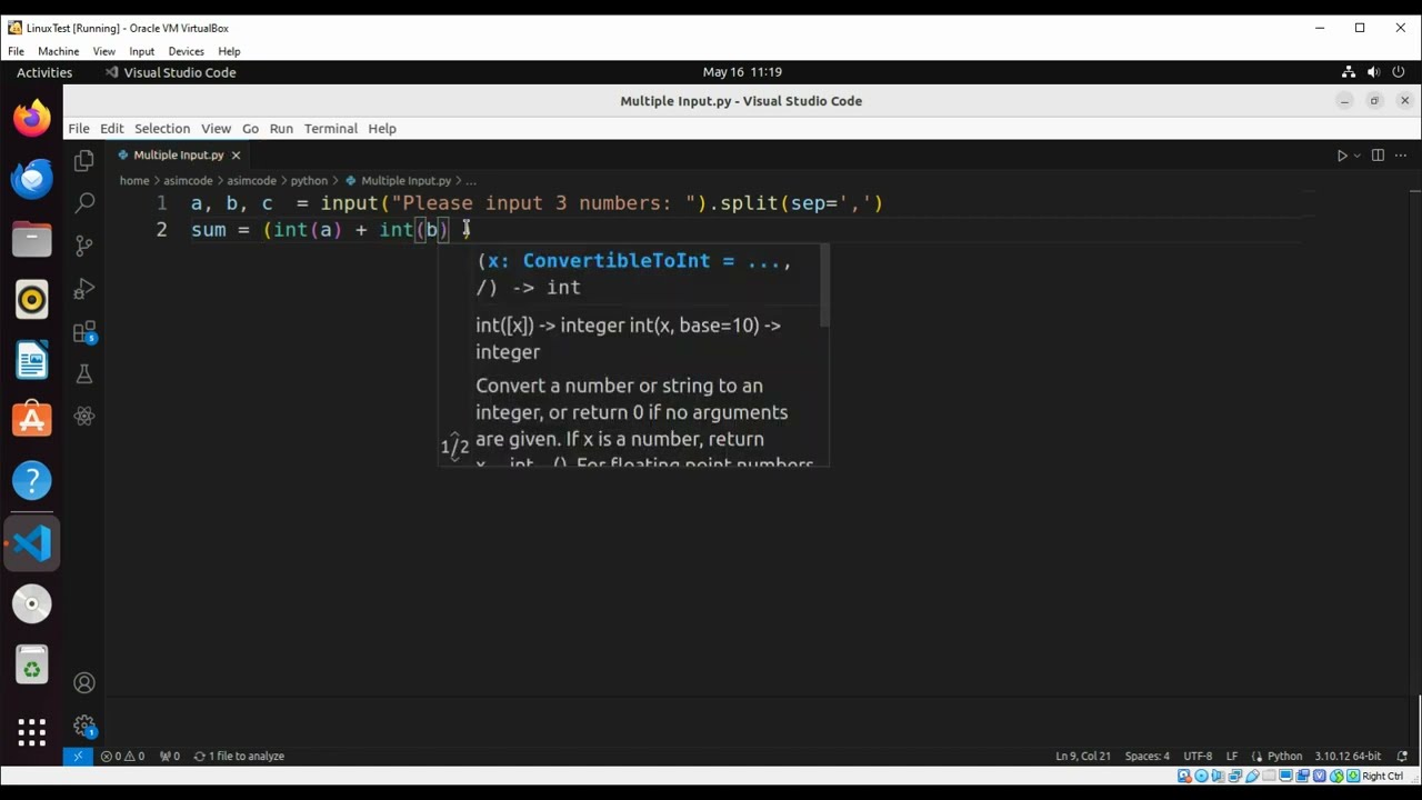 How to get the Multiple Input from User in Python