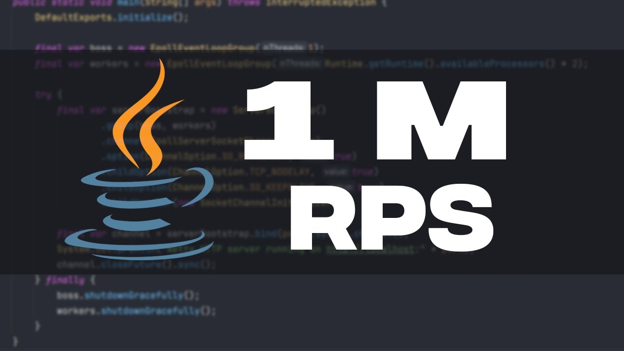 How to build a Java HTTP API that takes 1M requests per second