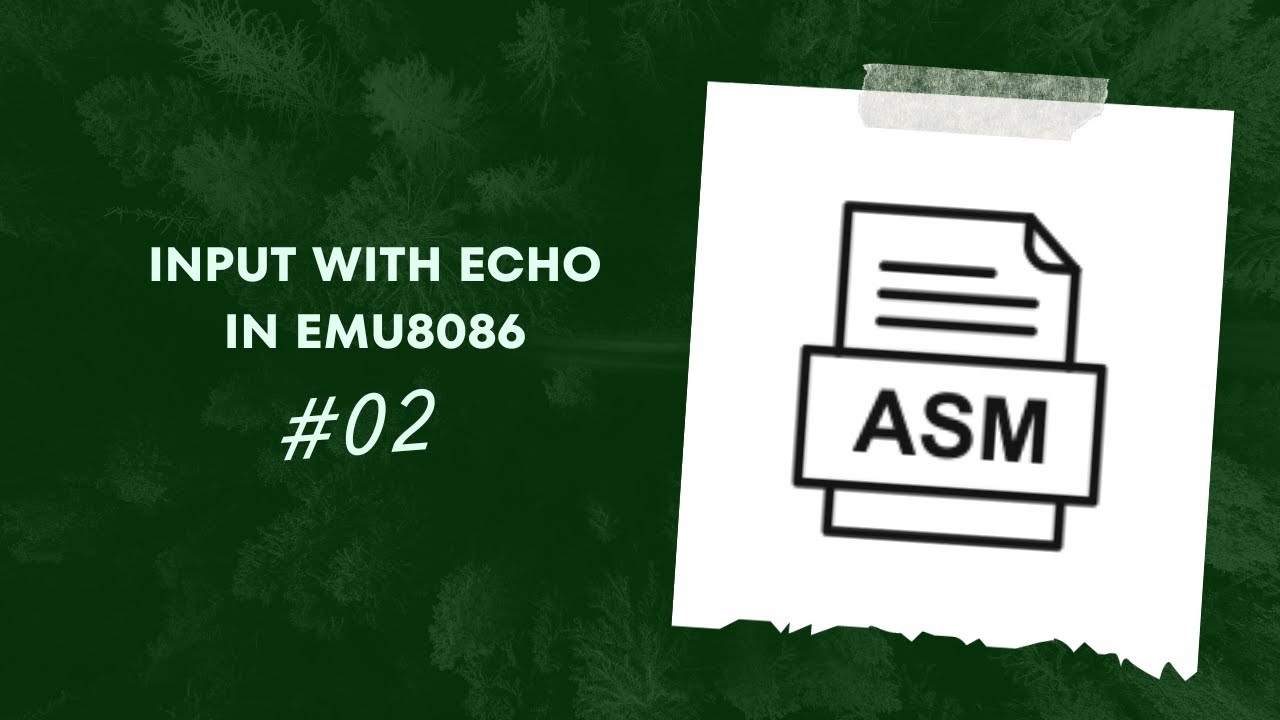 Interactive Assembly Programming: Input with Echo in emu8086  | Beginner's Complete Guide