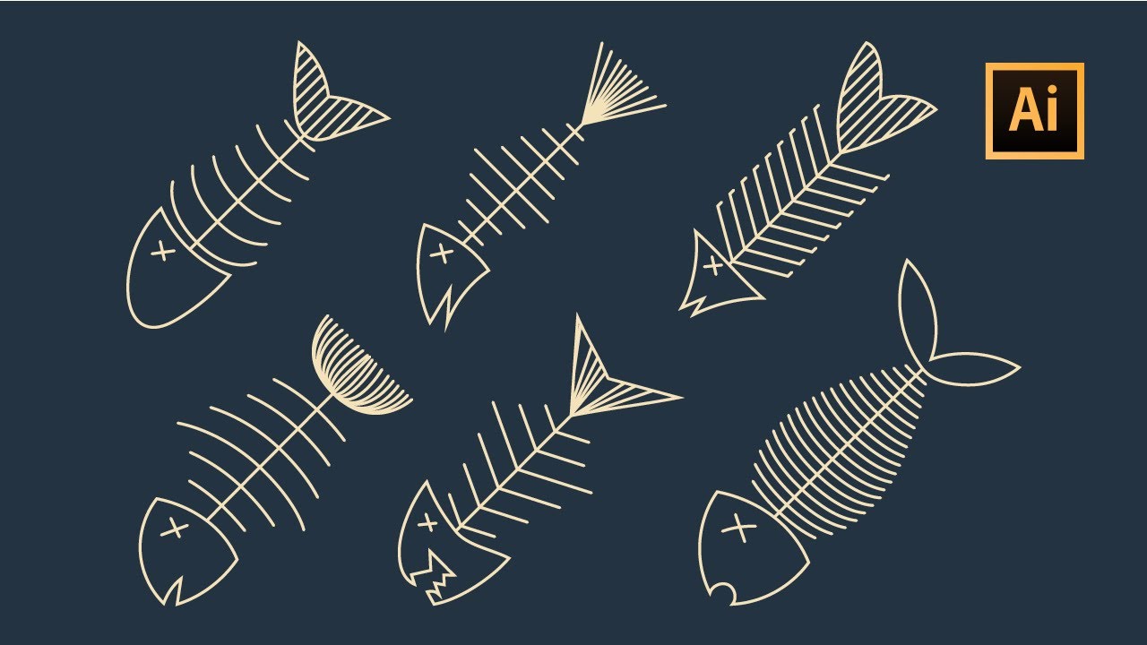 Adobe Illustrator Tutorial | How To Draw Fishbone