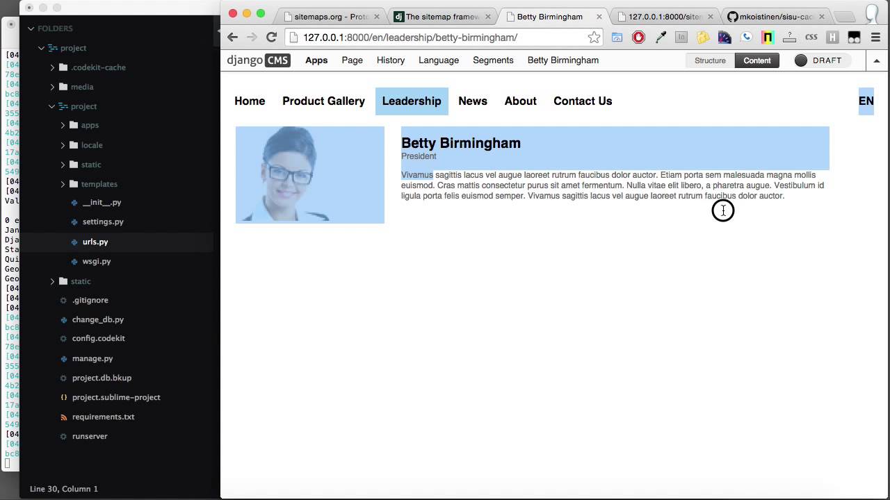 django CMS and Sitemaps