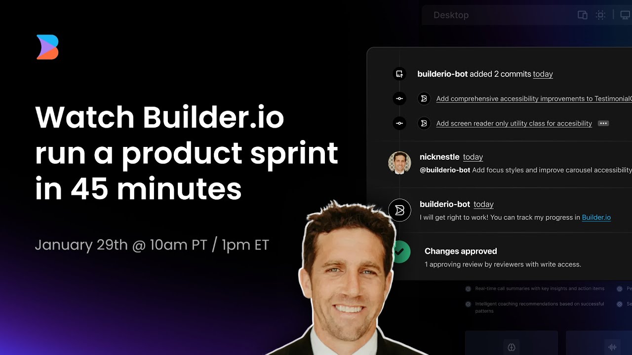 Watch Builder.io run a product sprint in 45 minutes