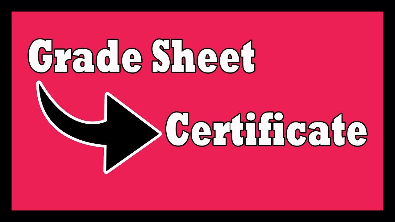Grade Sheet to Certificate Template | Version 1.0