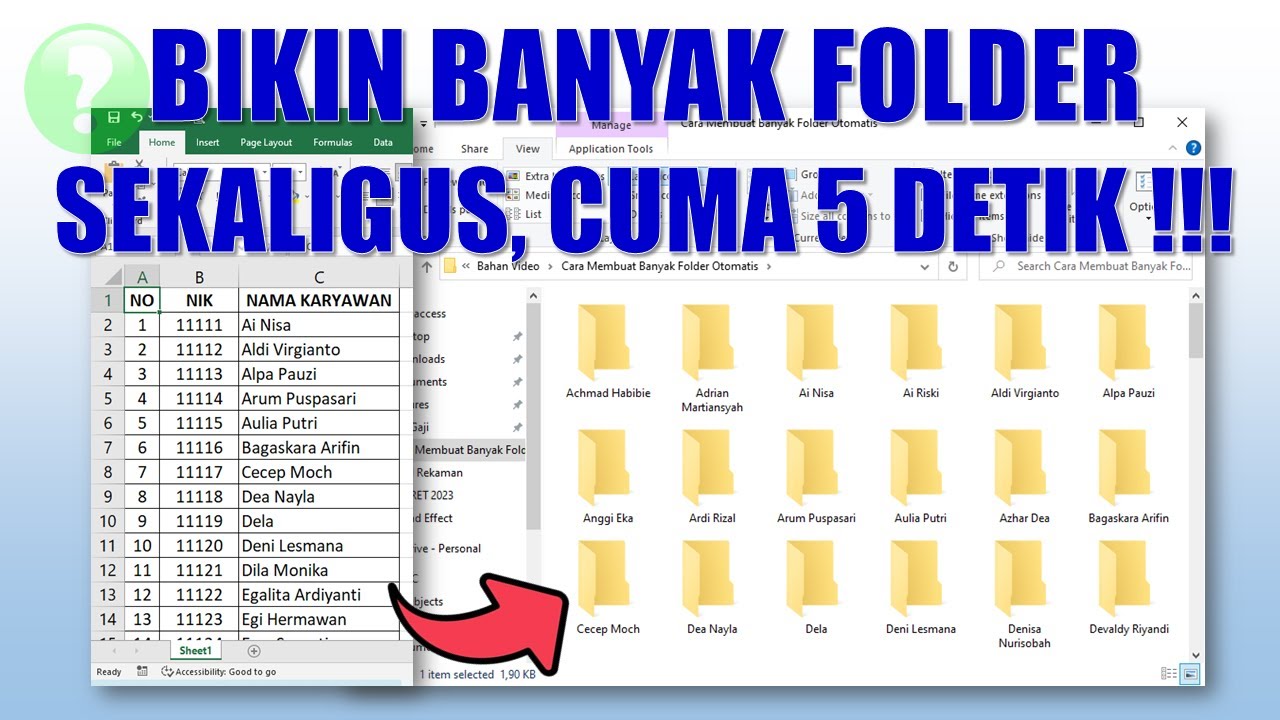 Cara Membuat Banyak Folder Dengan Cepat