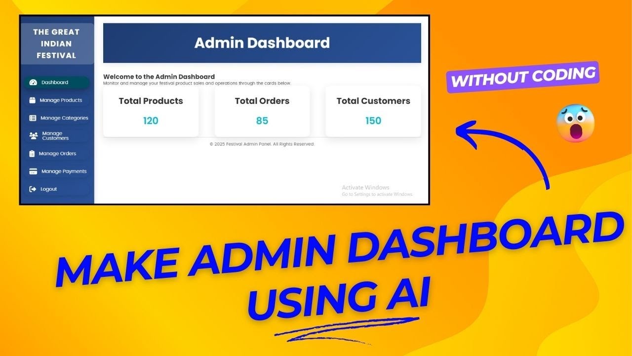 Making Admin Dashboard Using AI Without Coding || Admin Dashboard Backend Side