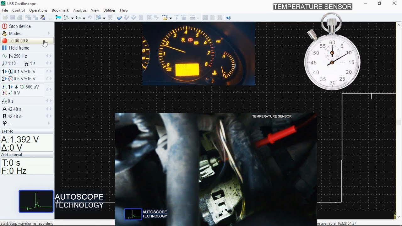 Autoscope Coolant Temperature Sensor testing