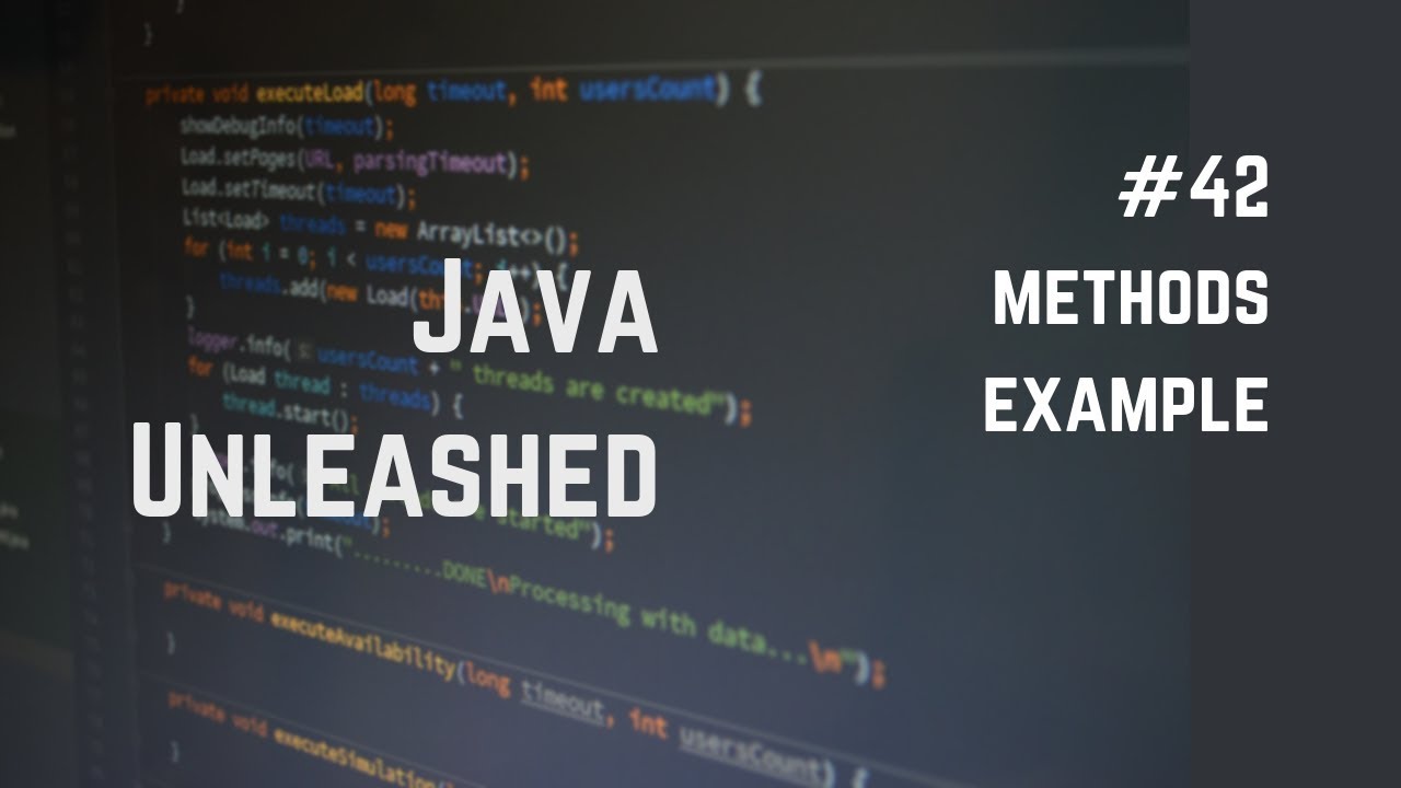#42 Java Methods Example