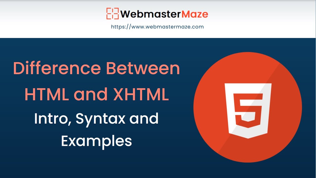 Difference Between HTML and XHTML