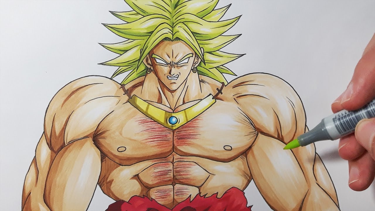 How To Draw Broly The Legendary Super Saiyan - Step by Step Tutorial!