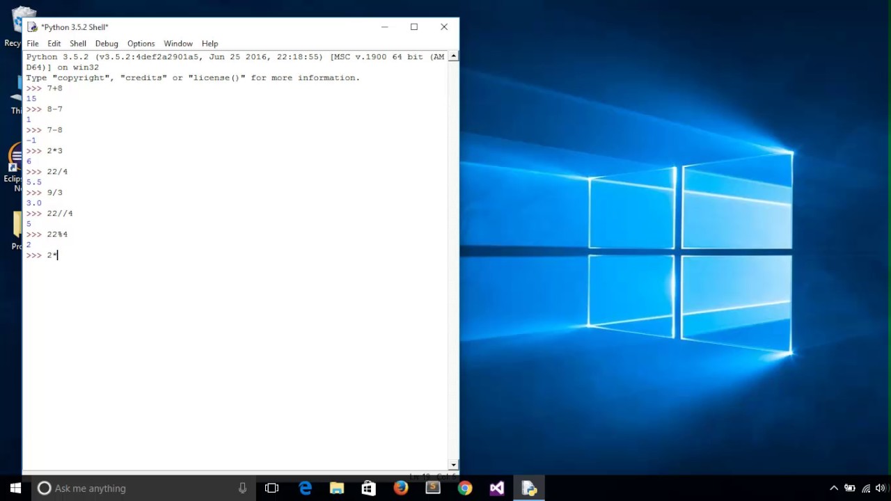 Python Tutorial for beginners 3 - Math operations