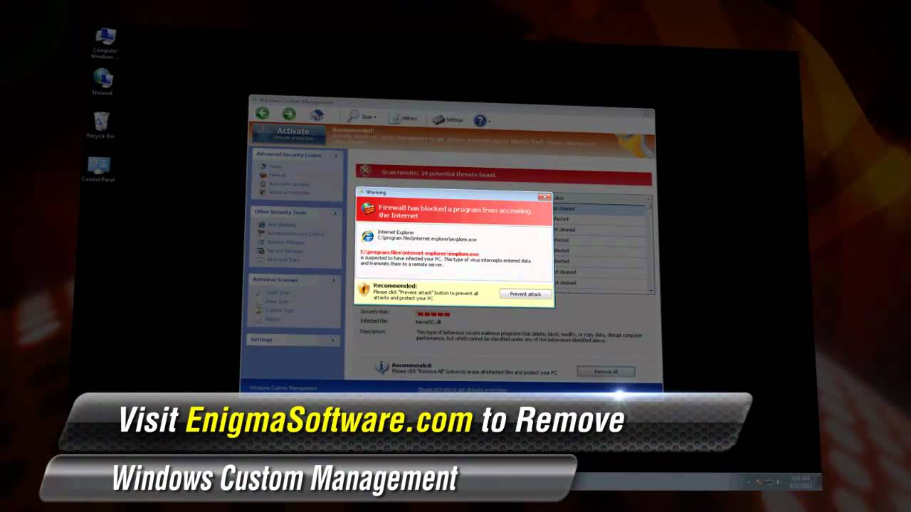 How to Remove Windows Custom Management Rogue Antispyware Program