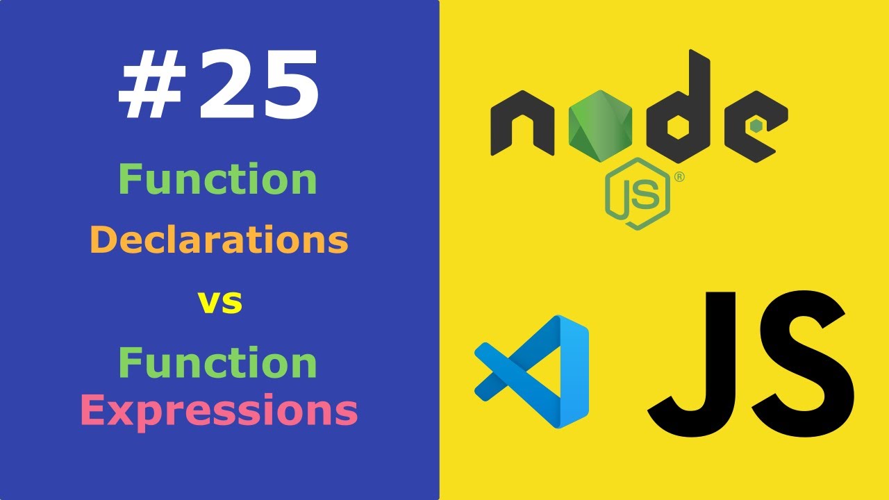 JavaScript for Beginners #25 Function Declaration Versus Function Expressions