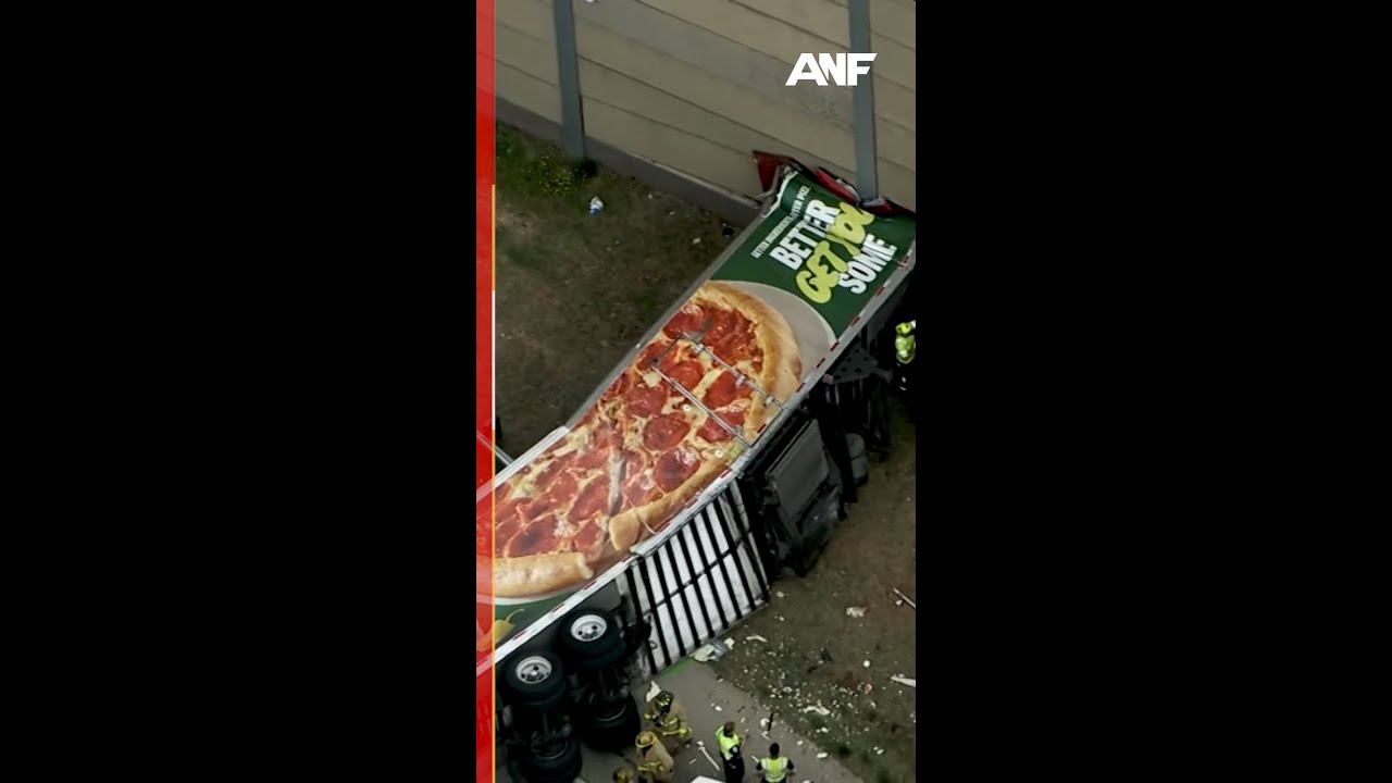 Papa John's trailer crashes into wall, shuts down I-75 in Cobb County for hours