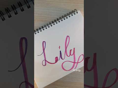 lily name art #calligraphy #viral