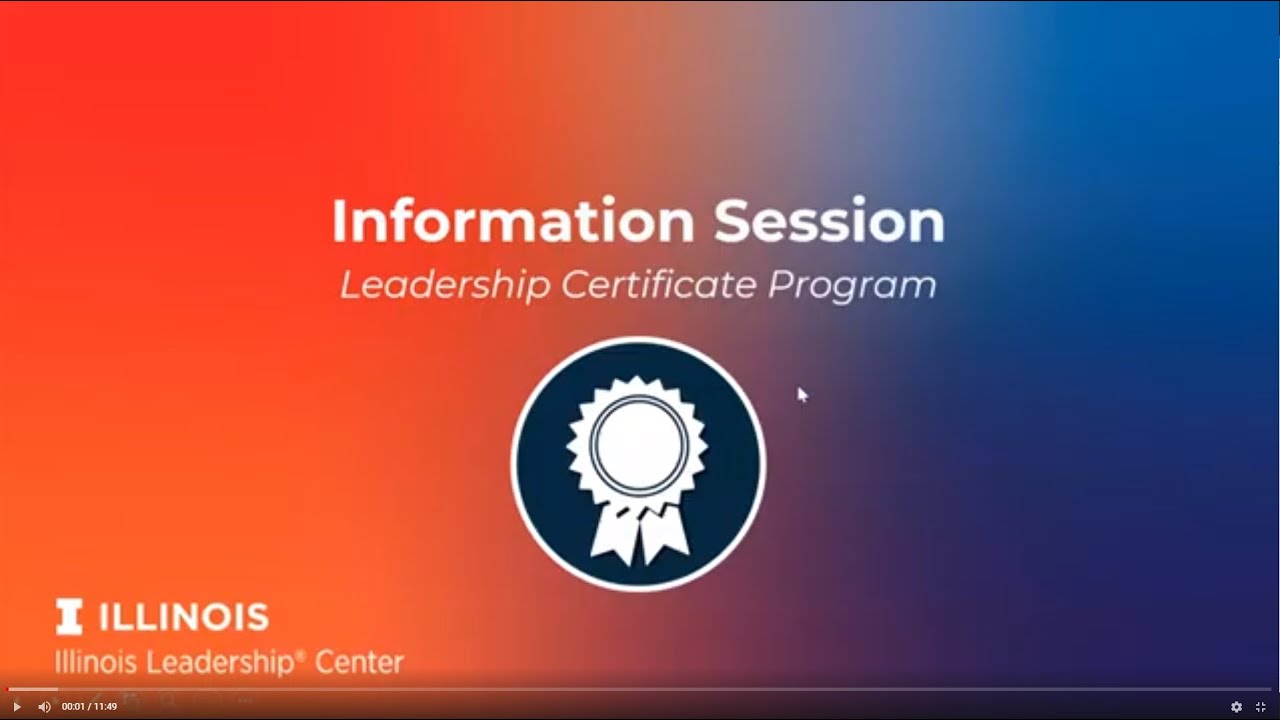 Leadership Certificate Program - Info Session 2021-2022