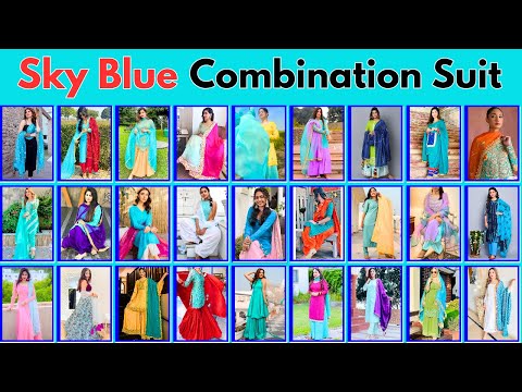 💙 Sky Blue Color Combination Suit Design | Beautiful Colour Combination For Sky Blue Suit