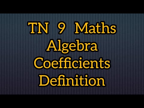 9 maths chapter 3 algebra (coefficients definitions)#saimani#coefficient definition