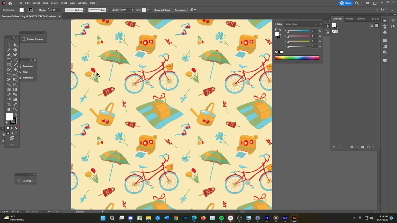How to make a repeat pattern toss in Adobe Illustrator easiest method