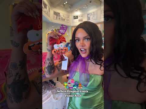 Disgust visits Pixar Fest #pixarfest #insideout2 #insideout #disney