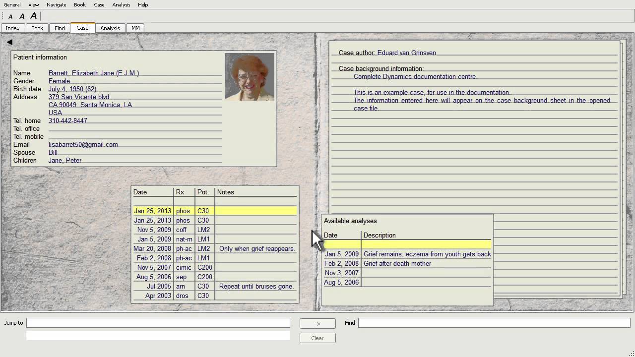 Complete Dynamics - Case module - Analyses