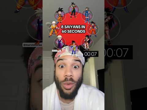 8 SAIYANS IN 60 SECONDS βΌοΈβ³ #shorts #anime #dragonball #dbz #goku