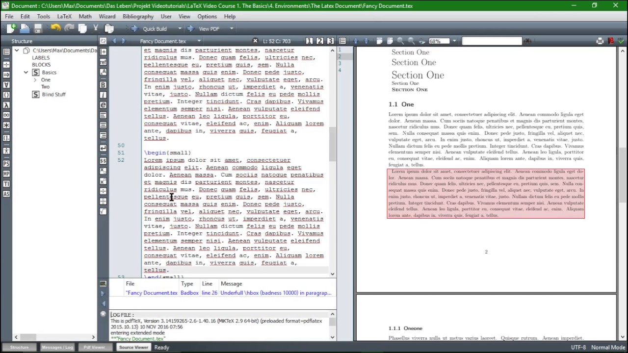 Latex Tutorial #04 - Basic Commands and Environments