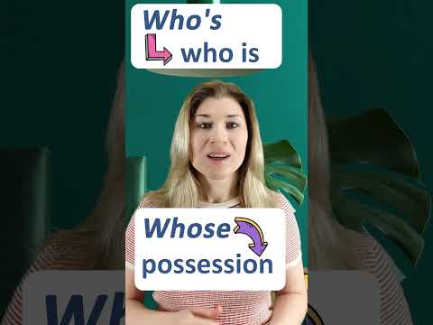 How to use Who's vs Whose. commonly confused words| homophones