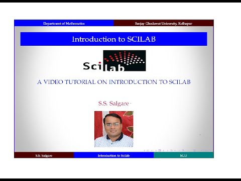 Scilab Tutorial : Introduction to Scilab