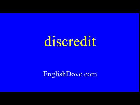 How to pronounce discredit in American English.