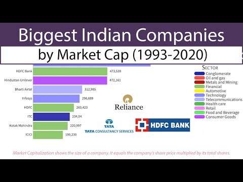 Biggest Indian Companies by Market Cap (1993-2020)