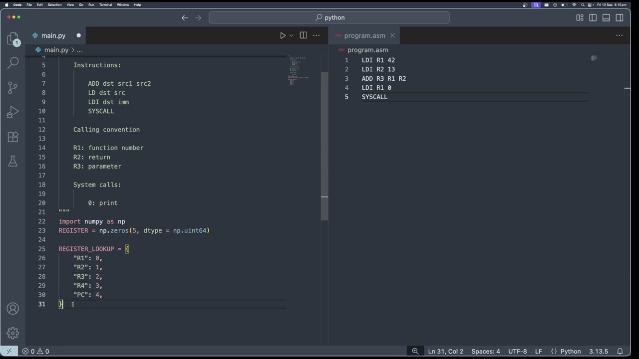 Afternoon Project: Building an assembler in Python