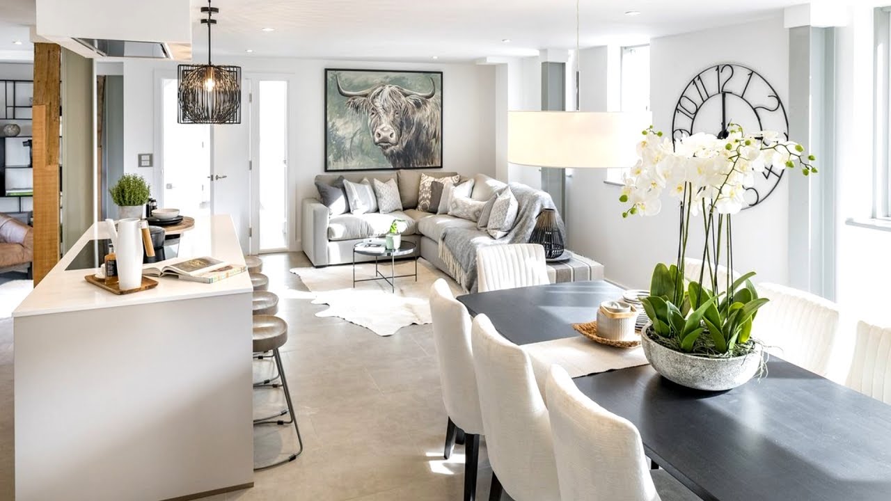 37 Open-Concept Kitchens and Living Spaces