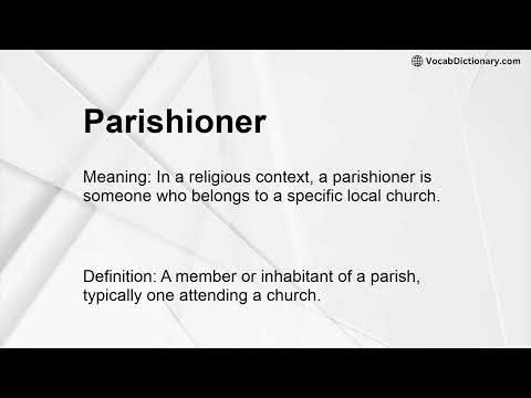 Parishioner Meaning