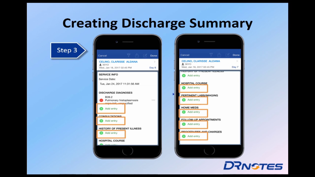 DRNotesMD - Creating a Discharge Summary Note