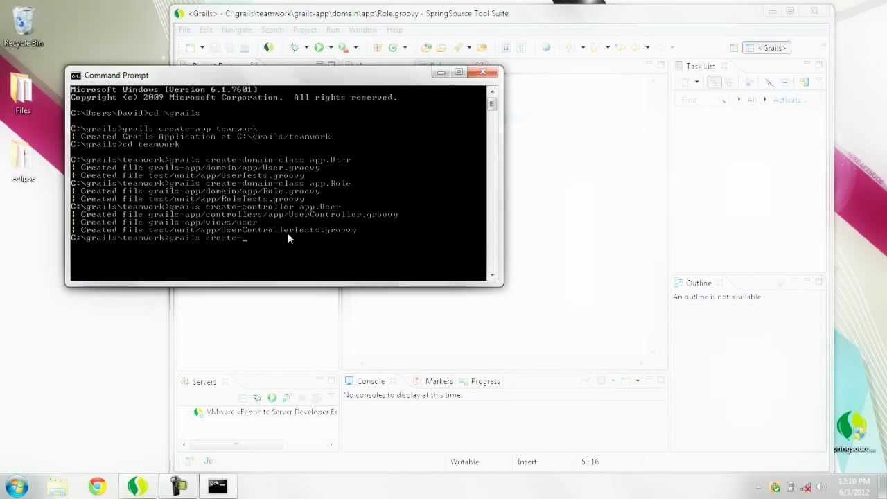 How to create you first grails web application