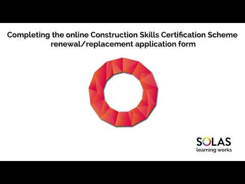 Construction Skills Certification Scheme (CSCS) instructional video.