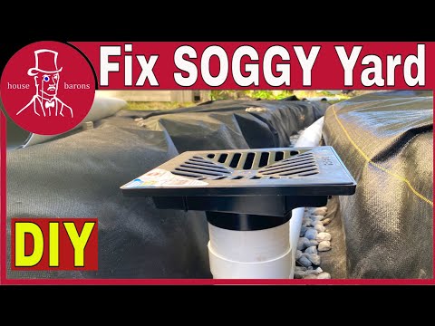 French Drain Install DIY | Fix Soggy Yard and Wet Basement