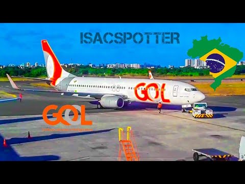 4 Minutos de Spotting no Aeroporto de Aracajú + decolagem de 737-800