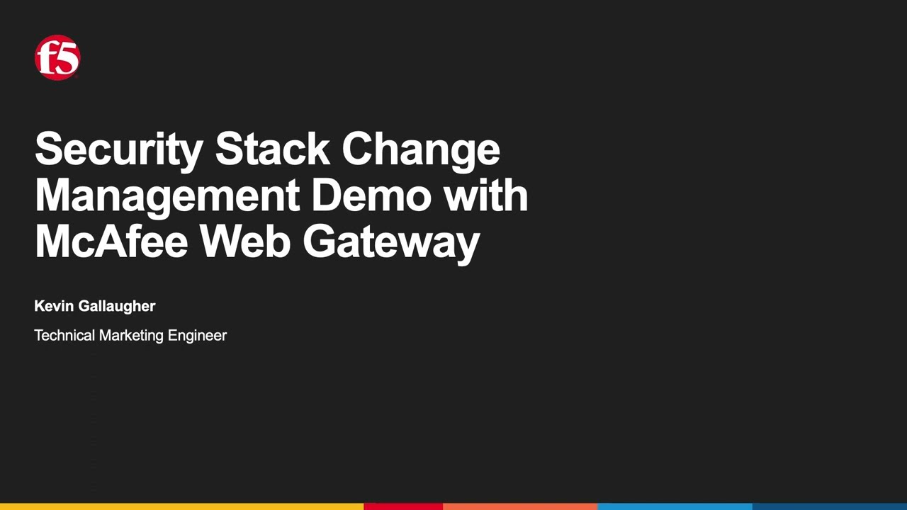 Security Stack Change Management with McAfee Web Gateway