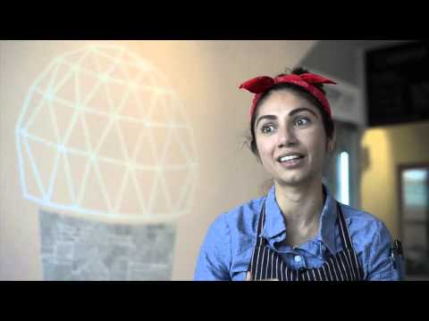 Michele Henry in dreamland with Scoop Shop's affogatos