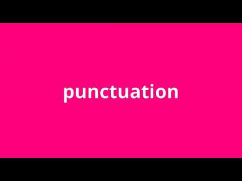 what is the meaning of punctuation